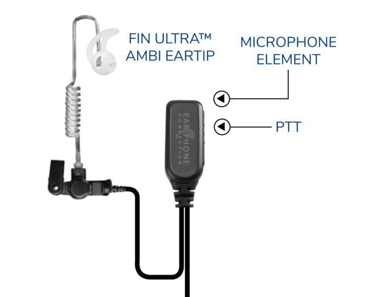 Hawk EC Lapel Microphone - EarPhone Connection