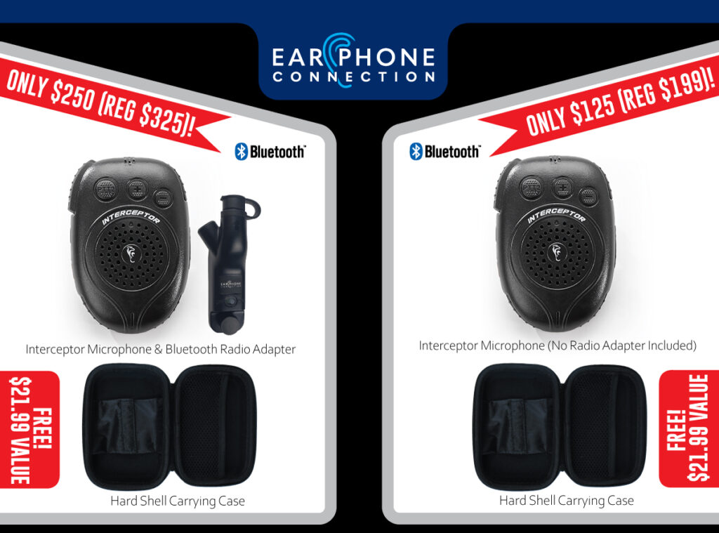 SALE! Interceptor Bluetooth Speaker Microphone Bundle - EarPhone Connection